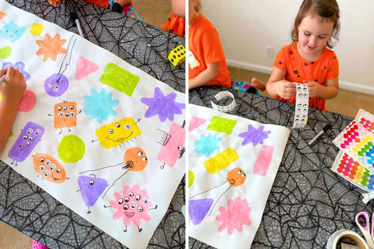 Monster Math Halloween Preschool Counting Game - Friends Art Lab
