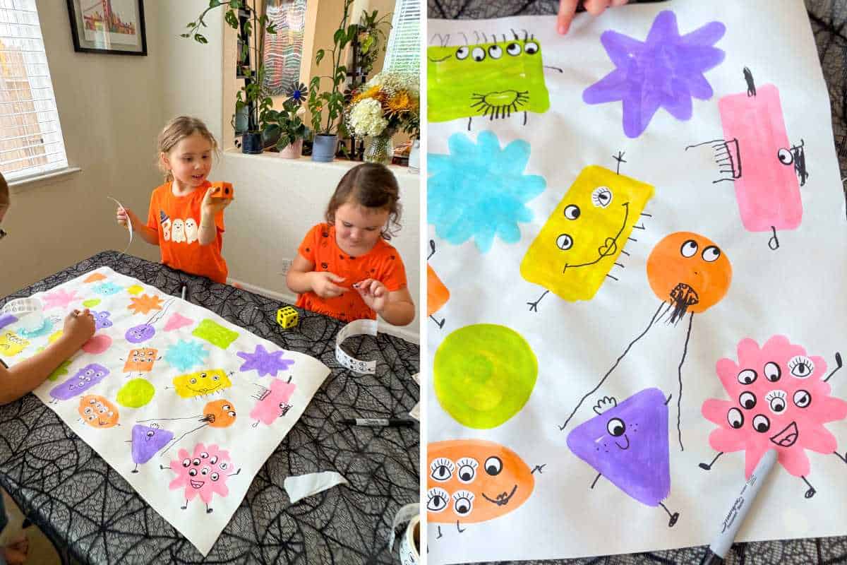 Monster Math Halloween Preschool Counting Game - Friends Art Lab