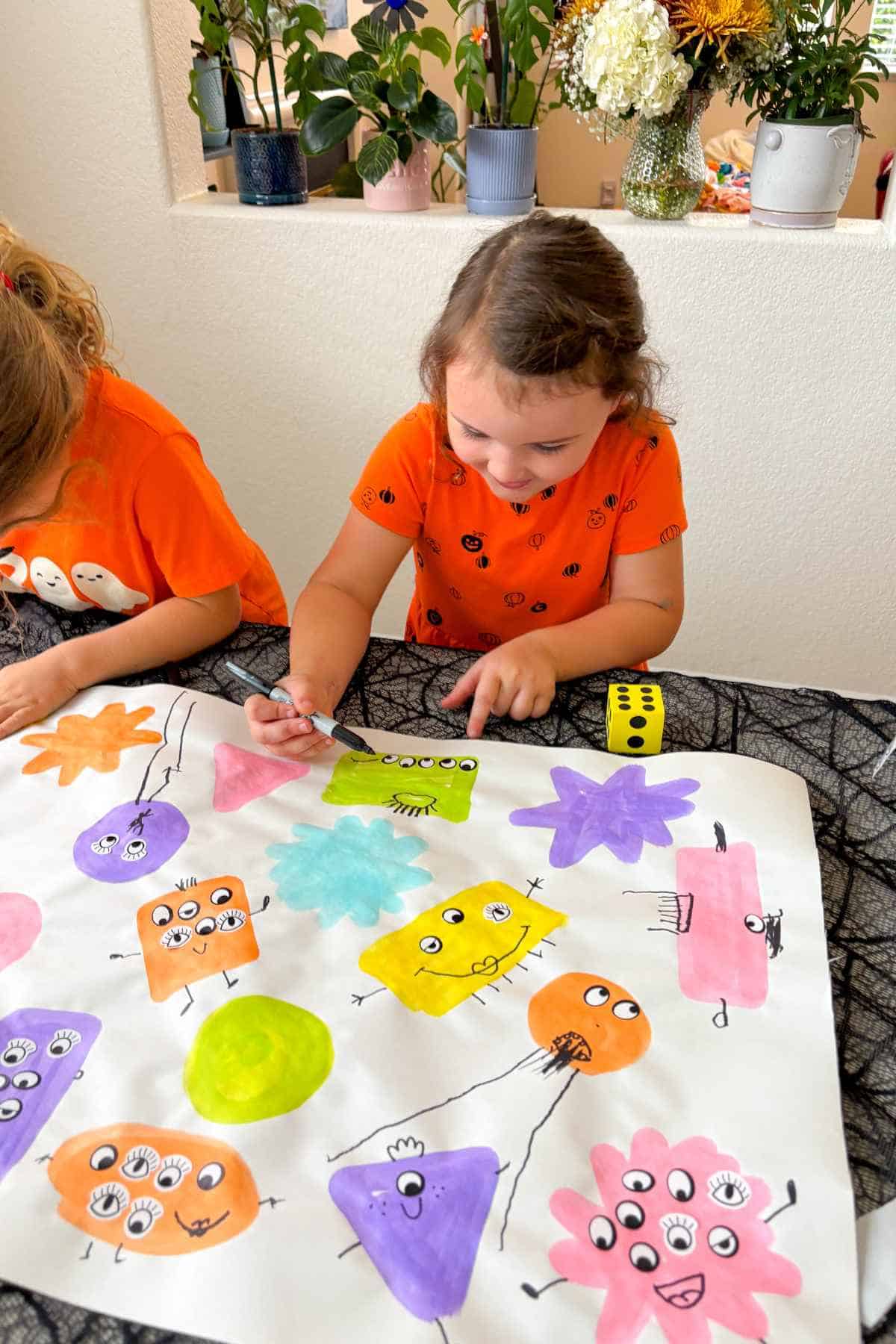 Monster Math Halloween Preschool Counting Game - Friends Art Lab