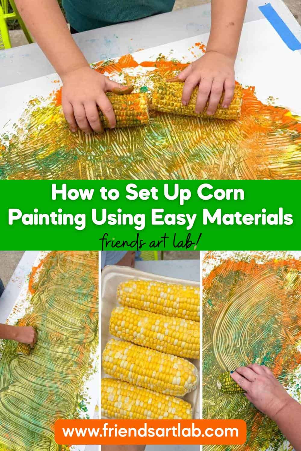 Corn Painting Fall Art Project for Kids - Friends Art Lab