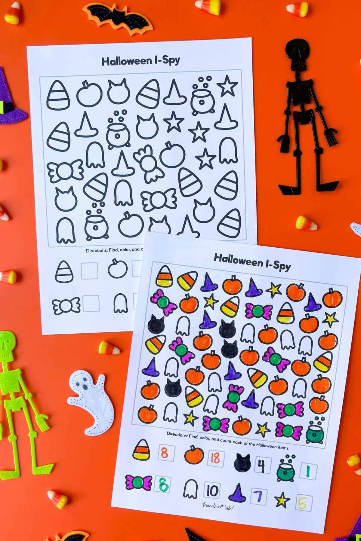 I-Spy Halloween Activity Free Printable - Friends Art Lab