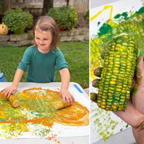 Corn Painting Fall Art Project for Kids - Friends Art Lab