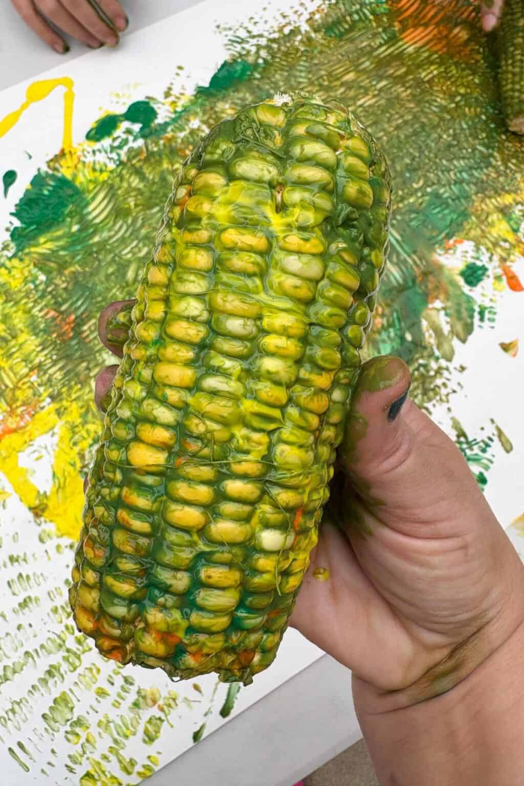 Corn Painting Fall Art Project for Kids - Friends Art Lab