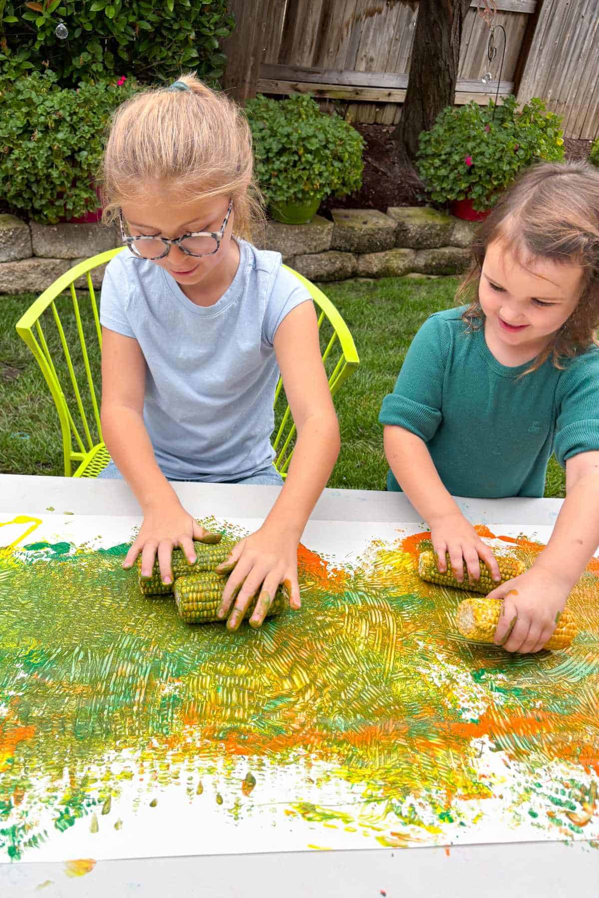 Corn Painting Fall Art Project for Kids - Friends Art Lab