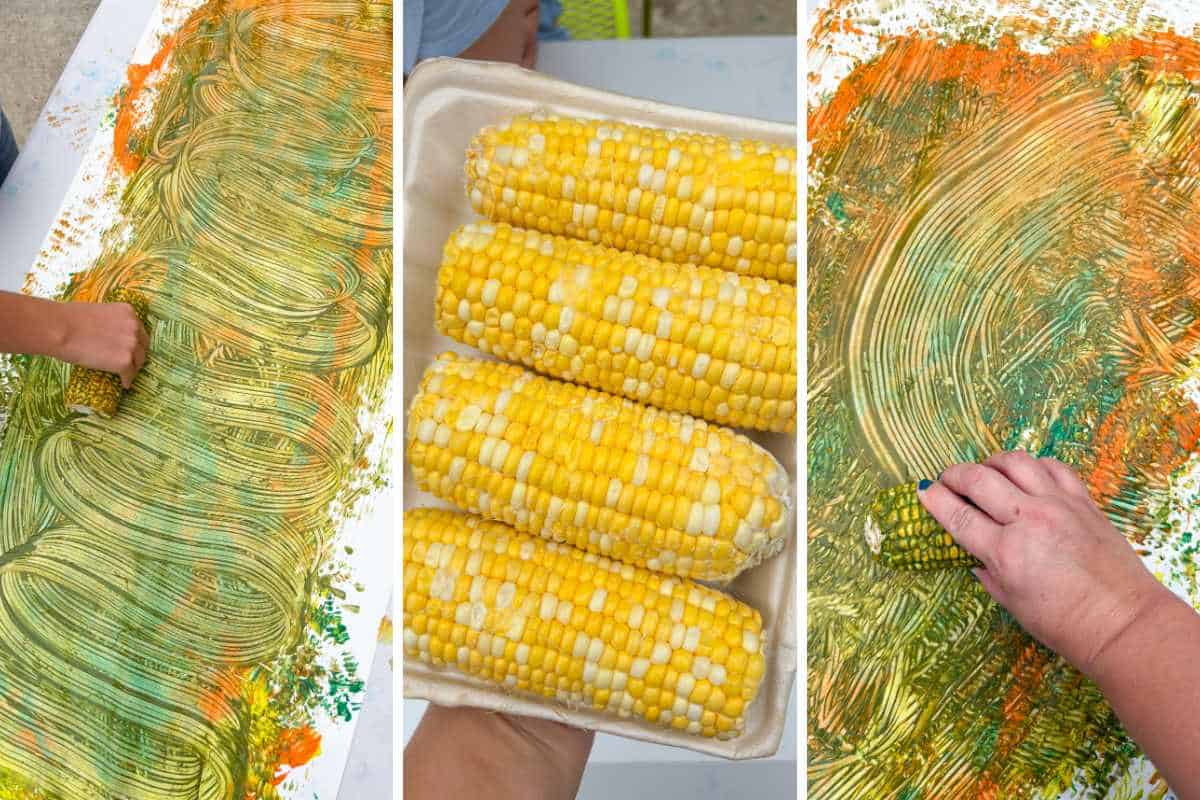 Corn Painting Fall Art Project for Kids - Friends Art Lab