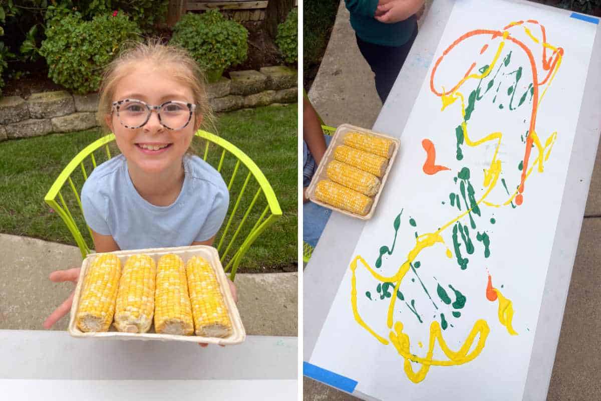 Corn Painting Fall Art Project for Kids - Friends Art Lab