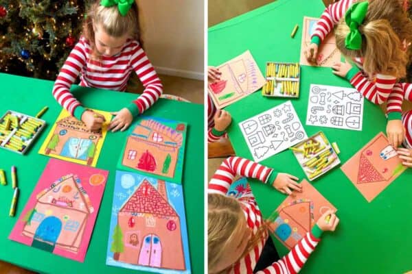 Draw a Gingerbread House: Step-by-Step with Free Printable - Friends ...