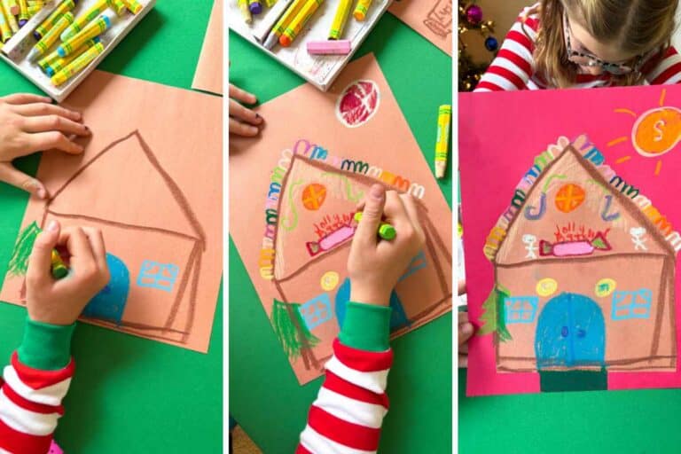 Draw a Gingerbread House: Step-by-Step with Free Printable - Friends ...