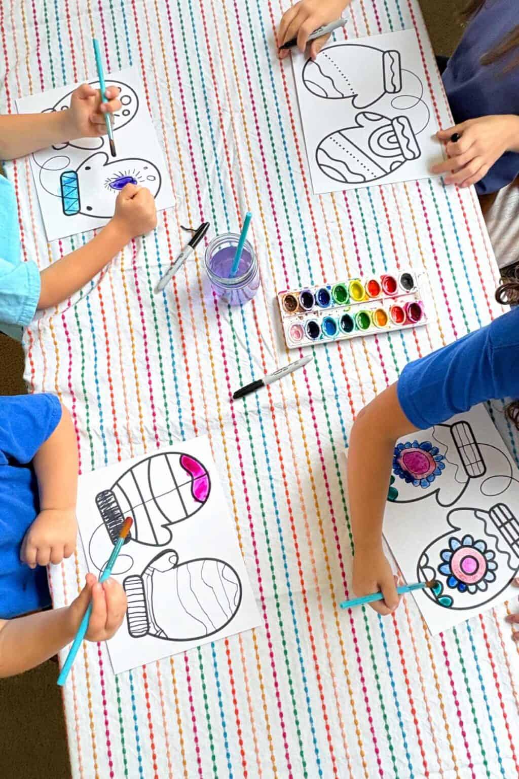 Free Mitten Matching Sheets for Preschoolers - Friends Art Lab