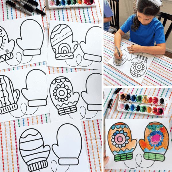 Free Mitten Matching Sheets for Preschoolers - Friends Art Lab