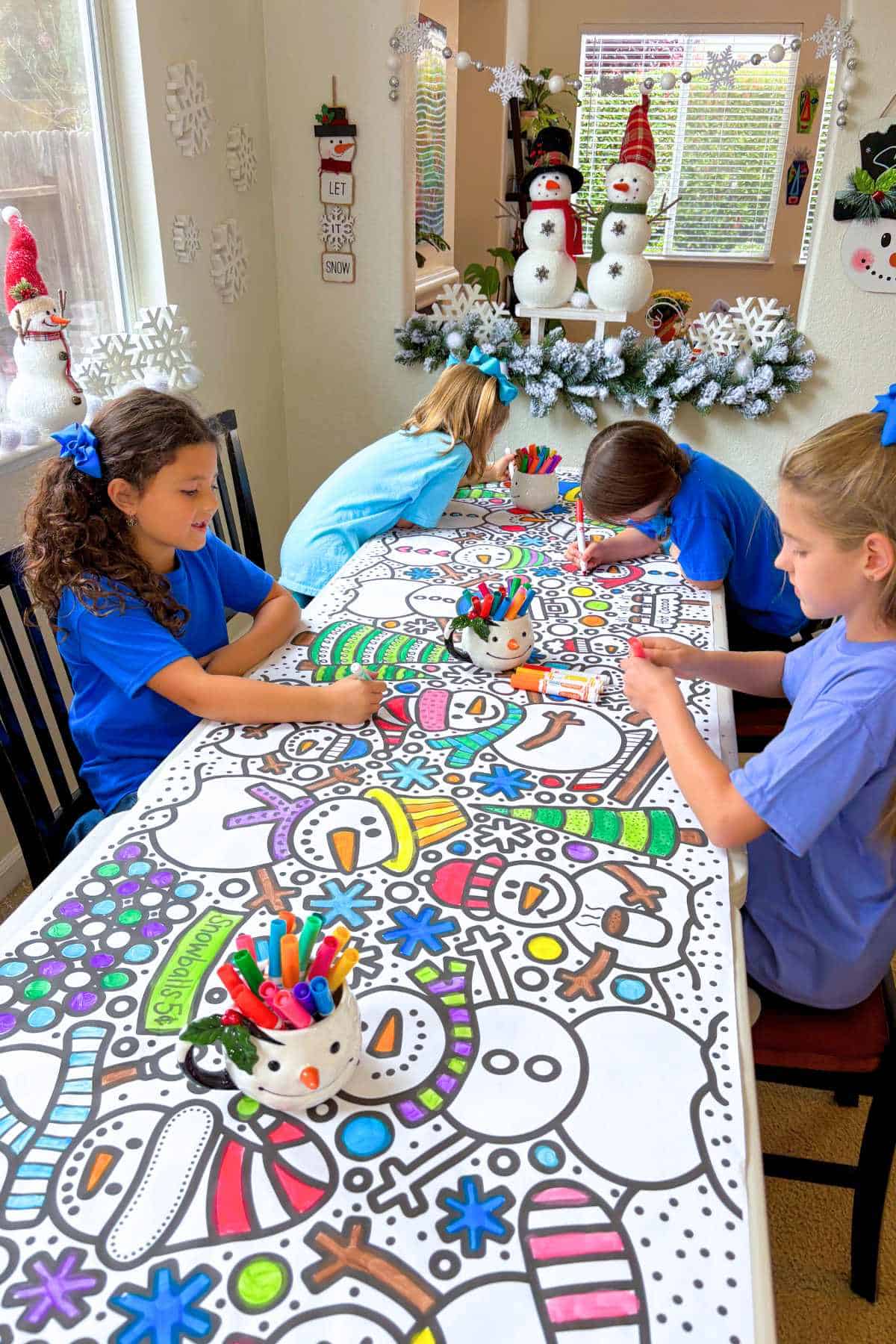 Snowman Giant Coloring Poster - Friends Art Lab