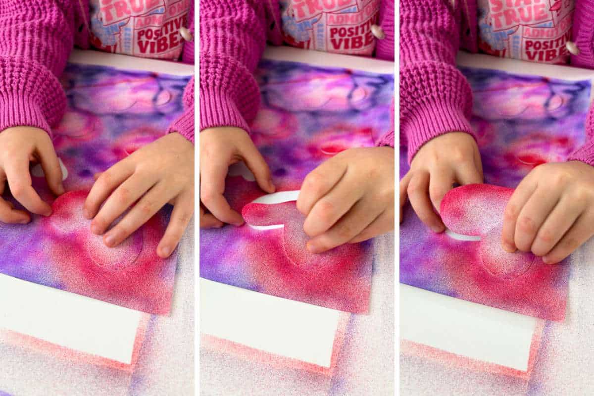 Crayola Marker Airbrush Heart Art - Friends Art Lab